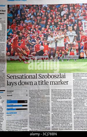 'Sensational (Dominik) Szoboszlai lays down a title marker' Guardian ...