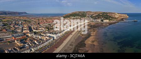 Aerial image of Llandudno, Wales, featuring the sweeping curve of the ...