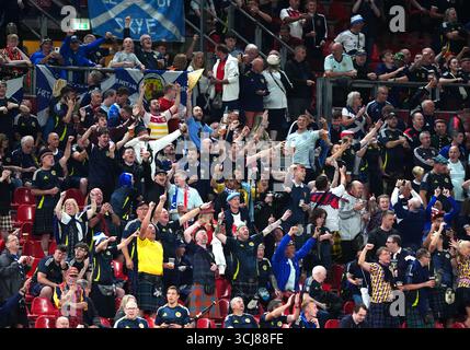 Scotland fans celebrate following the FIFA World Cup Group C match at ...