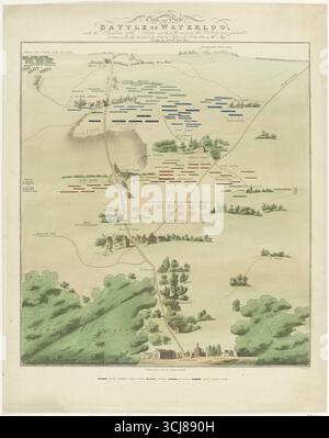 Plan of the Battle of Waterloo, 1815 Stock Photo - Alamy
