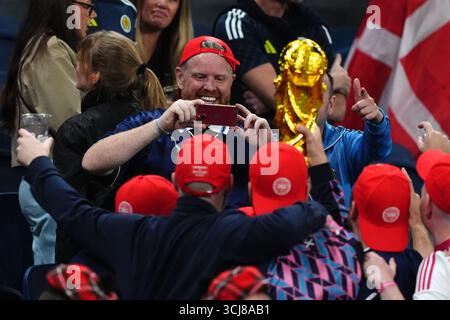 Scotland fans following the FIFA World Cup Group C match at the Boston ...