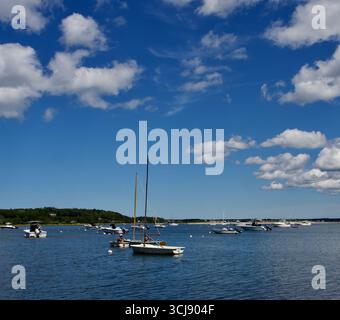 Boats on Cape Cod Bay Stock Photo - Alamy