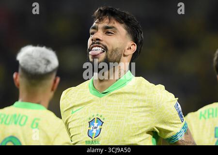 Lucas Paqueta of the Brazilian national team during training at the New ...