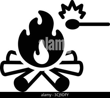 Icon for kindling, combustion Stock Vector Image & Art - Alamy
