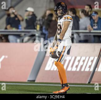 B.C. Lions' Justin McInnis (18) scores a touchdown after making a ...