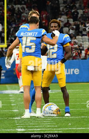 Los Angeles Chargers punter JK Scott (16) during the first half of an ...
