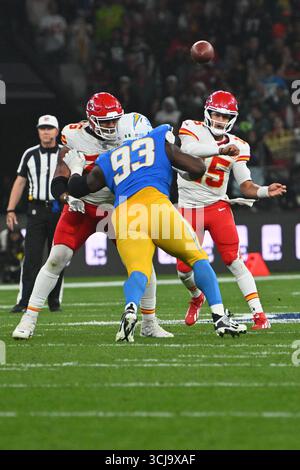 Kansas City Chiefs quarterback Patrick Mahomes (15) during a preseason ...