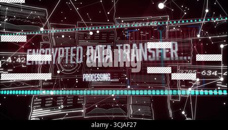 Information processing, network, secure encrypted data in process, data ...