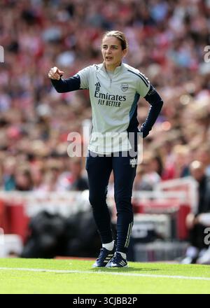 Arsenal manager Renee Slegers during the Barclays Women's Super League ...