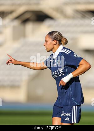 Lorena Azzaro of Paris FC celebrates a goal 0-1 during the UEFA Womenâ ...