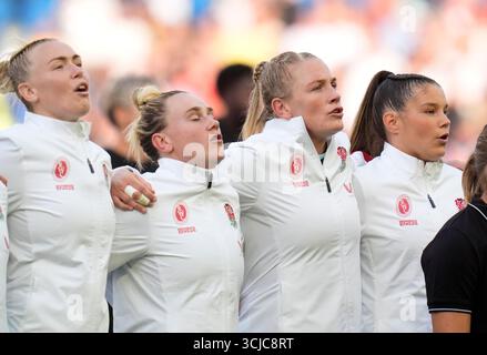 England's Megan Jones (left) and Rosie Galligan after winning the Women ...