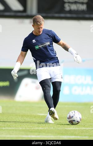Chris Haigh, of Chelmsford City, warming up before the match between ...