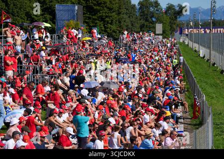 Circuit atmosphere - fans in the grandstand. Belgian Grand Prix ...