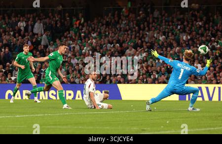 Barnabás Varga of Hungary scores a goal during the FIFA World Cup 2026 ...