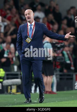 Hungary manager Marco Rossi on the touchline during an international ...