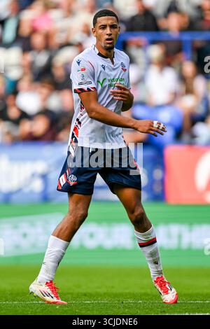 Chris Forino-Joseph of Bolton Wanderers tries a head shot on goal ...
