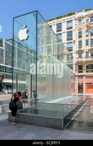 Apple Store in Piazza Liberty in Milan, Italy, on January 08 2020 ...