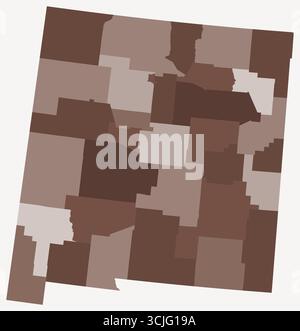 new mexico state outline administrative and political vector map in ...