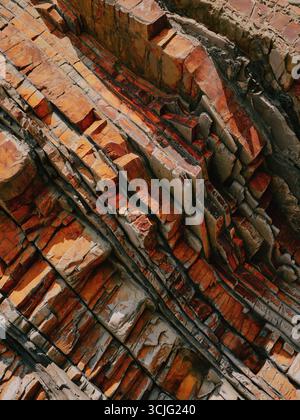 Bude Formation sandstone and mudstone folded rocks caused by the ...