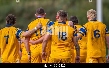 Amateur Rugby Union players playing in a league game Stock Photo - Alamy
