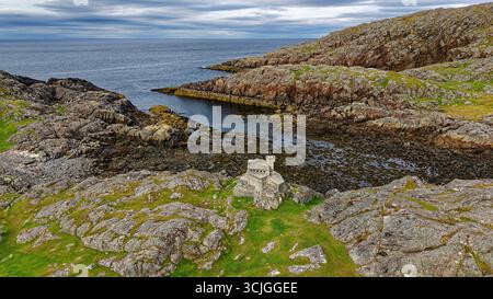 Hermit's Castle Achmelvich Sutherland Scotland a small concrete bothy ...