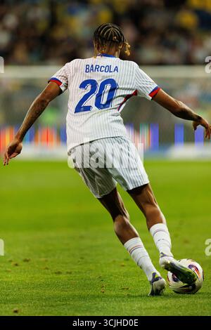 Bradley Barcola (A) during the 2026 World Cup qualifying football match ...