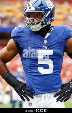 New York Giants' Kayvon Thibodeaux before an NFL football game against ...