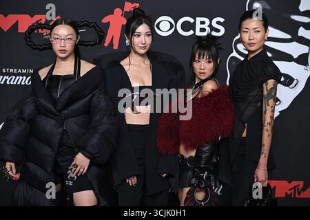 Rei Ami, EJAE, and Audrey Nuna of HUNTR/X attend iHeartRadio 102.7 KIIS ...