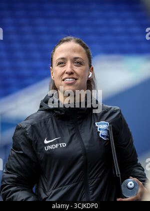 Amy Merricks, manager of Birmingham City encourages her team during the ...