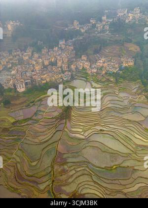 Yuanyang Duoyishu terrace, Yuanyang County, Honghe Prefecture, Yunnan ...