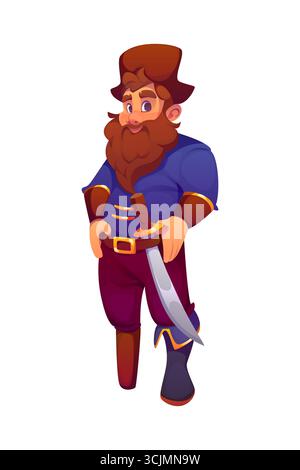 Sea Pirate. One-legged Marine sailor. Portrait of the seaman hook ...