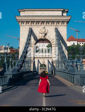Pedestrian bridge against blue sky Stock Photo - Alamy