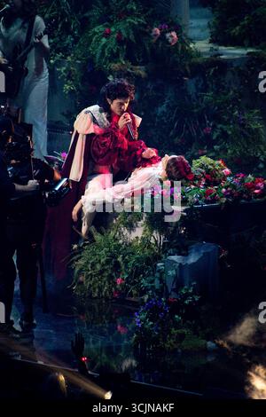 Conan Gray performs on stage during the 2025 MTV Video Music Awards at ...