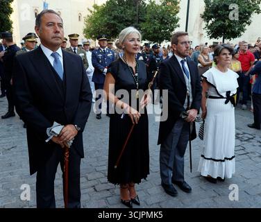 Seville, August 15, 2025. Procession of the Virgin of the Kings around ...