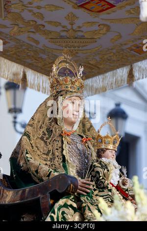 Seville, August 15, 2025. Procession of the Virgin of the Kings around ...