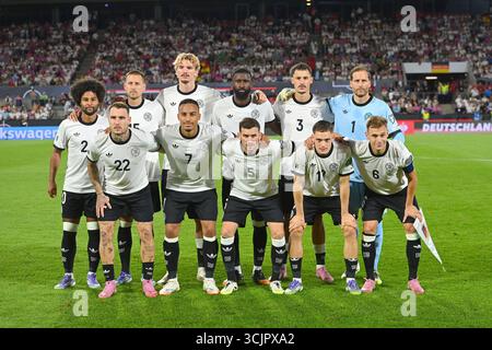 from left: Antonio Ruediger, goalkeeper Jonas Urbig Herzogenaurach, May ...
