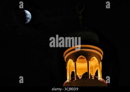 The blood moon is seen during a total lunar eclipse in Shanghai, China ...