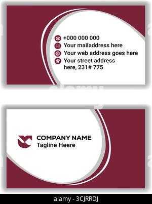 Clean and simple modern business card. Business cards design with ...