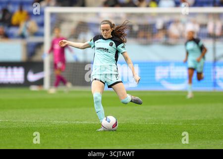 Gotham FC midfielder Rose Lavelle in action during an NWSL soccer match ...