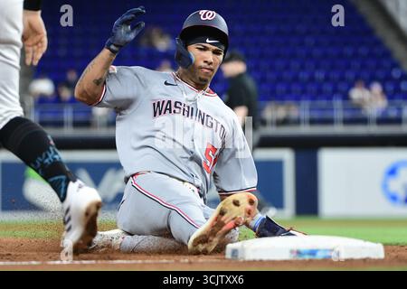 Washington Nationals' Daylen Lile in action during the second baseball ...
