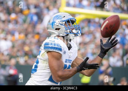 Detroit Lions running back Jacob Saylors (25) in action during the ...