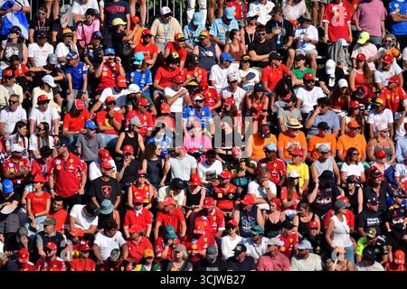 Ferrari fans in the grandstand. Italian Grand Prix, Sunday 8th ...