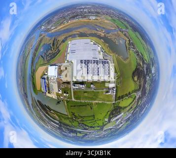 Aerial view, Rhine-Lippe harbour DeltaPort port association, Lippe ...