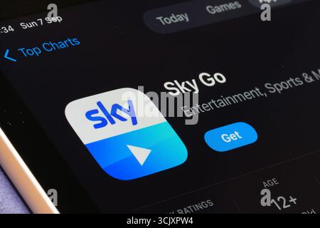 Sky Sports tv logo on phone screen stock image Stock Photo - Alamy