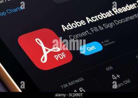 Adobe Acrobat Reader app Stock Photo - Alamy