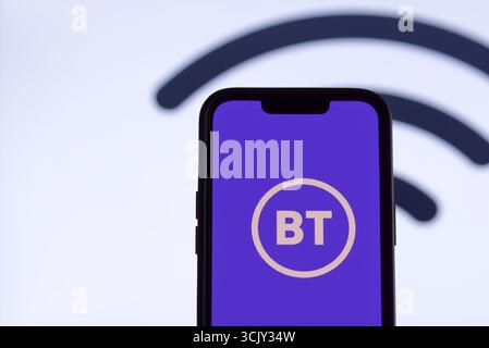 My BT app on smartphone screen Stock Photo - Alamy