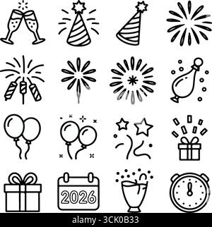 icons party gifts Stock Vector Image & Art - Alamy