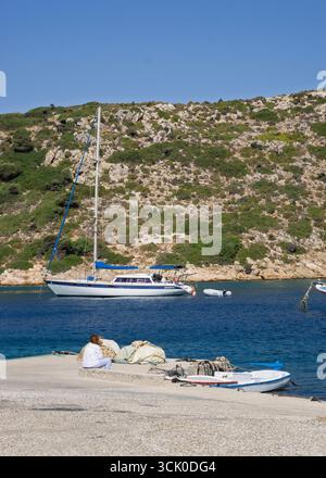 Kimisi Beach on Lipsi Island Stock Photo - Alamy