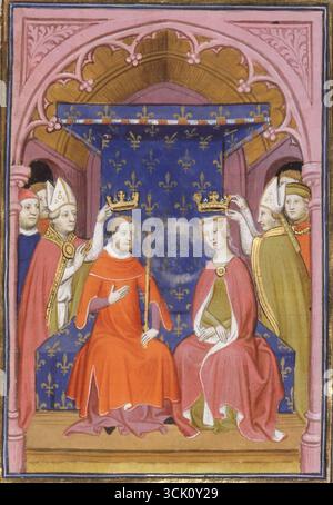 Jean II crowned king of France Stock Photo - Alamy