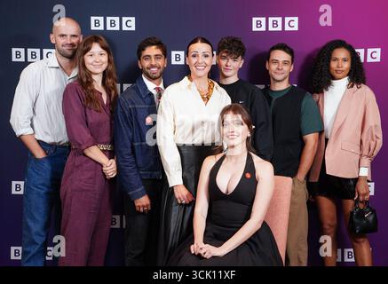 Aimee Lou Wood and Adam Long arriving at the 83rd Annual Golden Globes ...